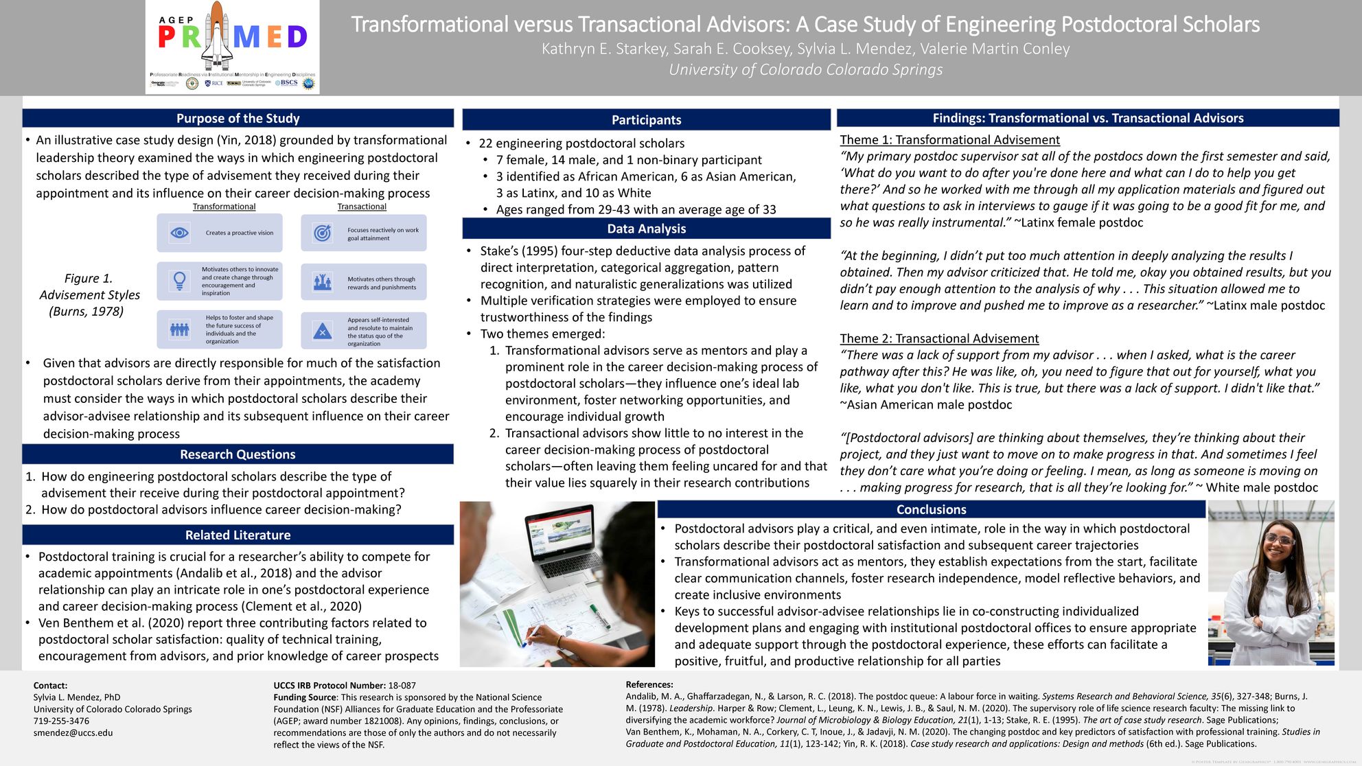 Poster Title 3: Transformational versus Transactional Advisors: A Case ...