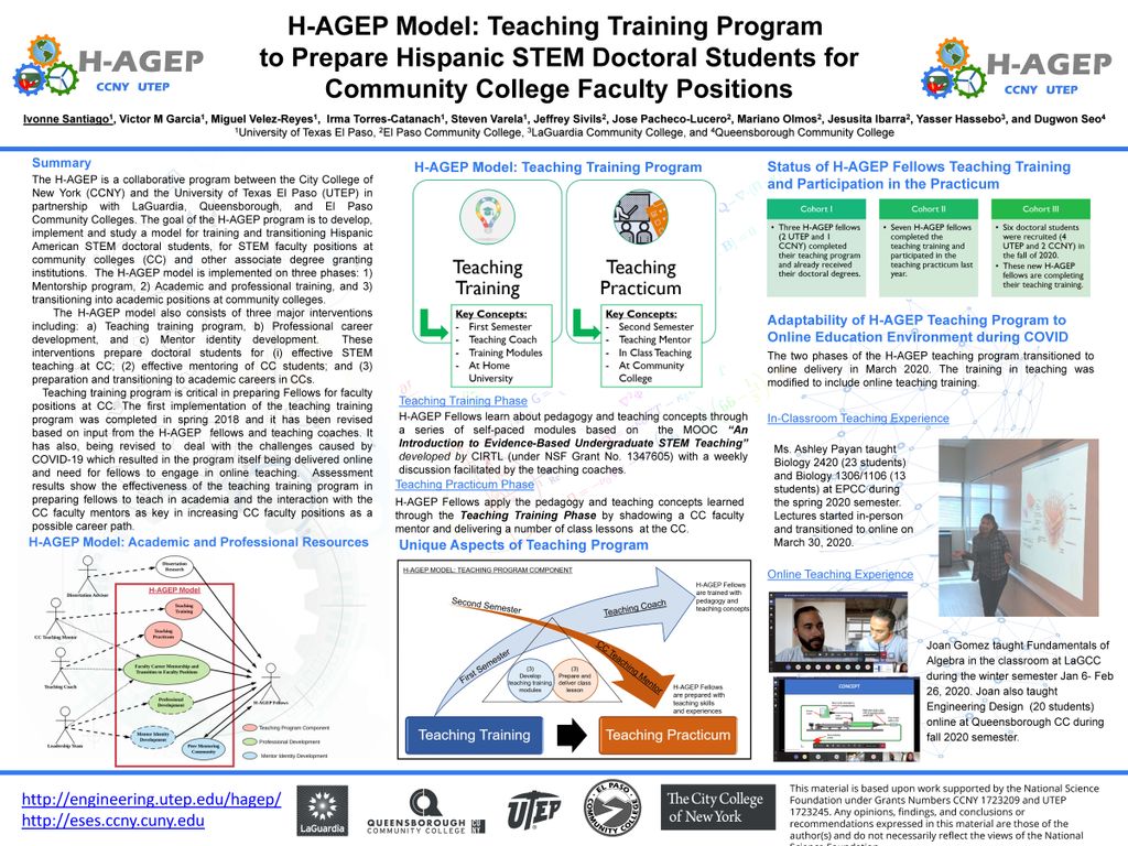 Poster Title 27: H-AGEP Teaching Training Program to Prepare of ...