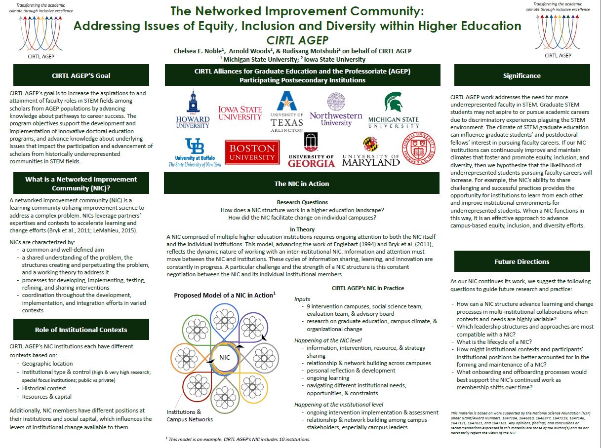 Poster Title 7: The Networked Improvement Community: Addressing Issues ...